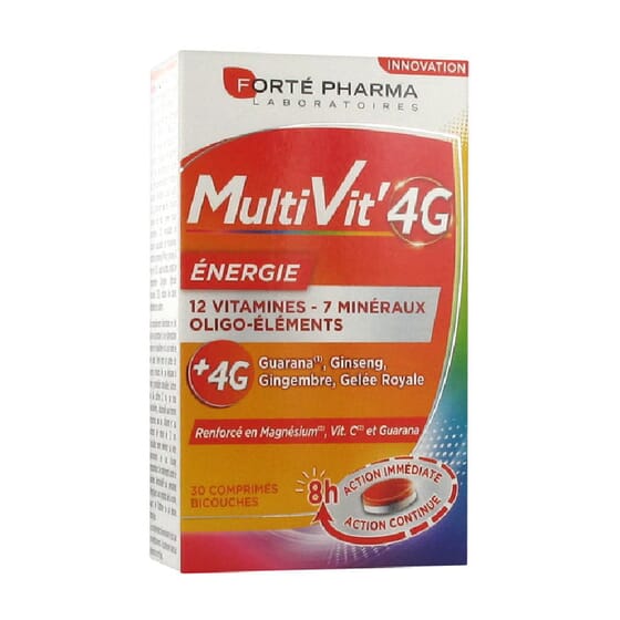 Multivit 4G Energía 30 Tabs - Forte Pharma - Vitaminas