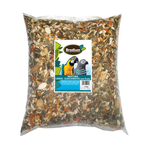 Alimento Para Loro Y Guacamayo Con Fruta 3.5 Kg - Bradium