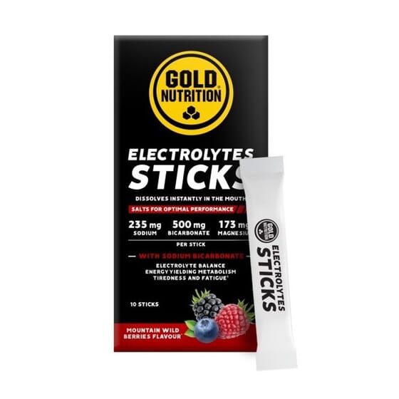 Electrolytes Sticks 10 Uds 3g - Gold Nutrition