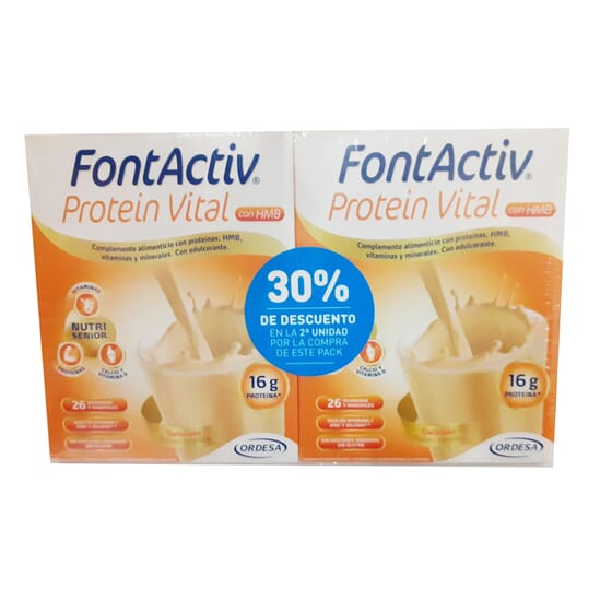 Fontactiv Protein Vital Com HMB Sabor Baunilha Duplo 2 Unds 420g ...