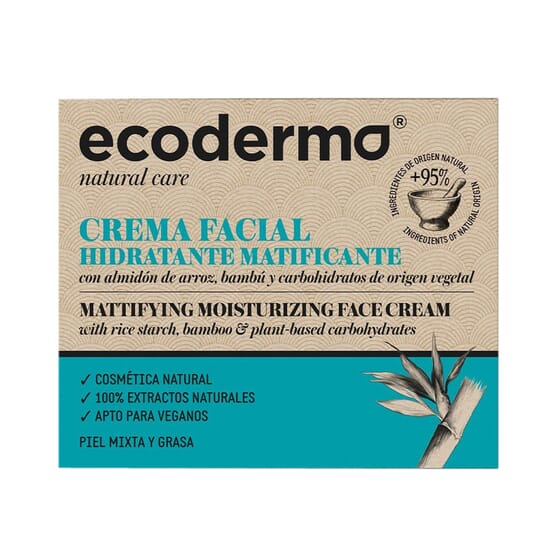 Crema Facial Hidratante Matificante 50 ml - Ecoderma