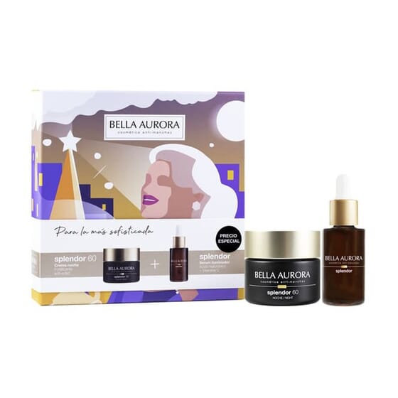 Pack Splendor 60 Crema Noche 50 Ml + Sérum Iluminador 30 Ml - Bella Aurora