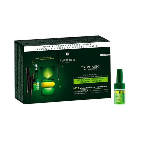 Triphasic Progressive Tratamento Antiqueda 16 Unds 5.5 ml - Rene Furterer