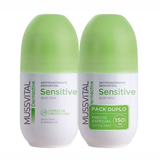 Dermactive Sensitive Deodorant Roll-On Duplo 2 St 75 ml - Mussvital
