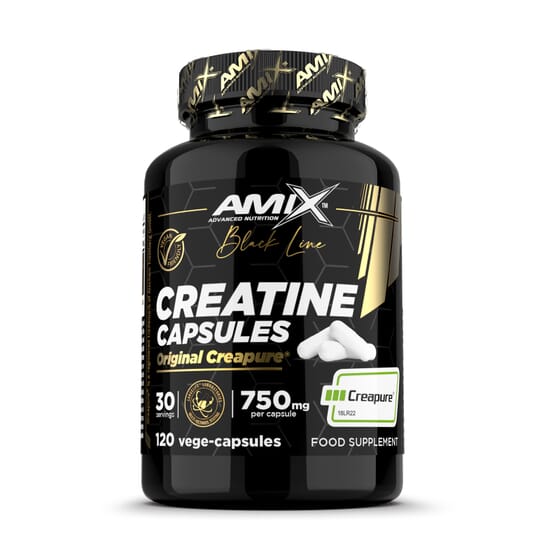 Black Line Creatine Creapure Capsules 120 VCaps - Amix Nutrition