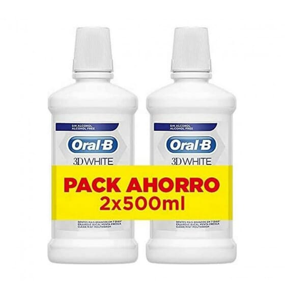Oral-B 3D White Luxe Enxaguatório Bucal Duplo 2 Unds 500 ml - Oral-B