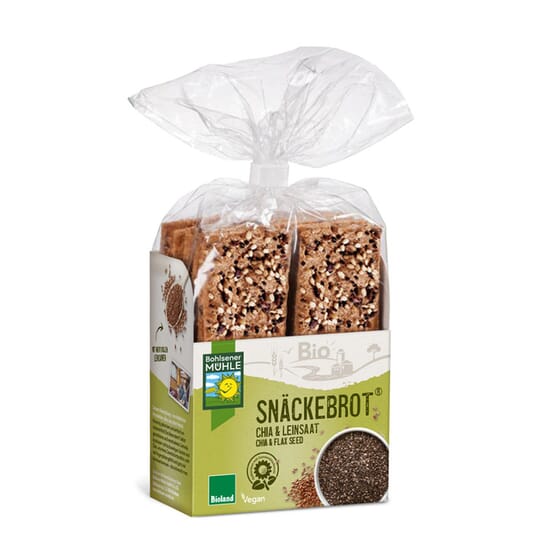 Bohlsener Mühle Snackbrot Chía y Semillas de Lino Bio 200g